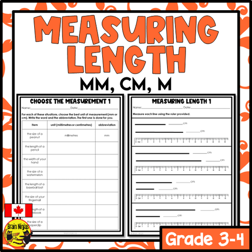 Metric Length Math Worksheets | Paper | millimetres centimetres metres ...