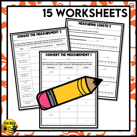 Metric Length Math Worksheets | Paper | millimetres centimetres metres ...