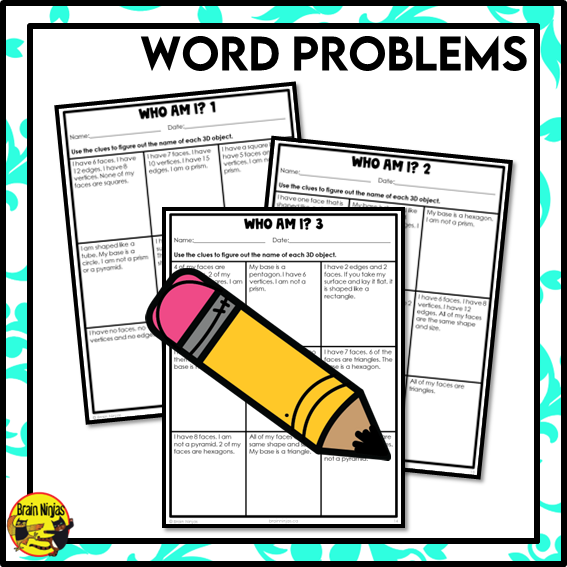 Identifying 3D Objects Math Worksheets | Paper | Naming Objects – brainninjas