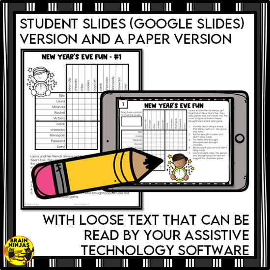 New Year's Logic Puzzles | Paper and Digital – brainninjas
