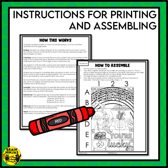 St. Patrick's Day Collaborative Poster | Paper – brainninjas