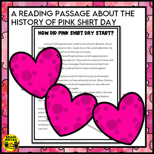 Pink Shirt Day Activities | Paper – brainninjas