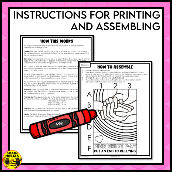 Pink Shirt Day Collaborative Poster | Paper – brainninjas