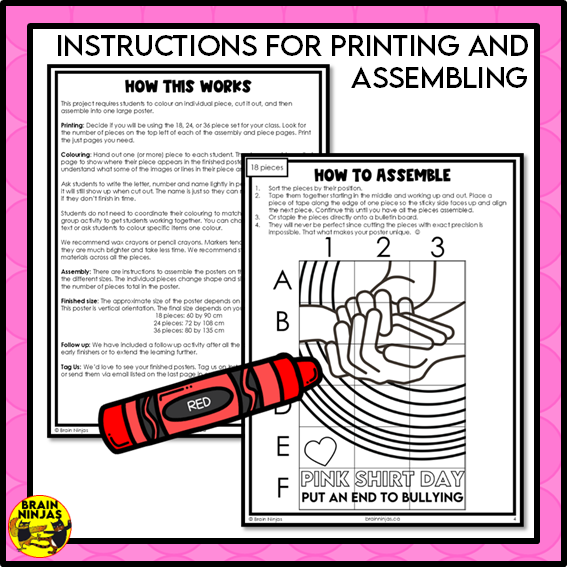 Pink Shirt Day Collaborative Poster | Paper – brainninjas