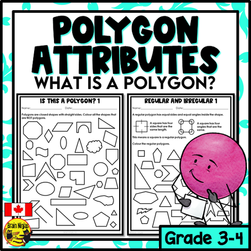 Attributes of Polygons Math Worksheets | Paper – brainninjas
