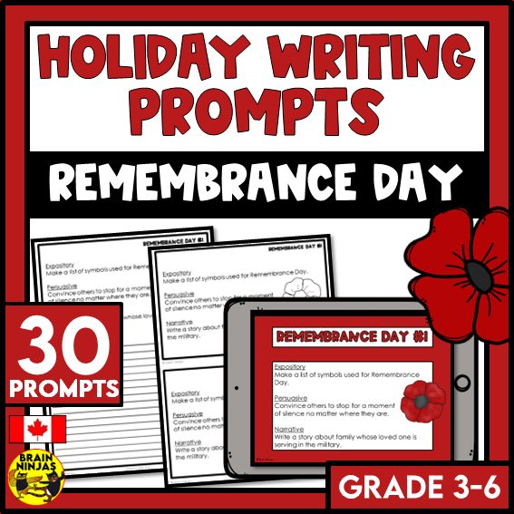Remembrance Day Writing Prompts | Paper and Digital – brainninjas