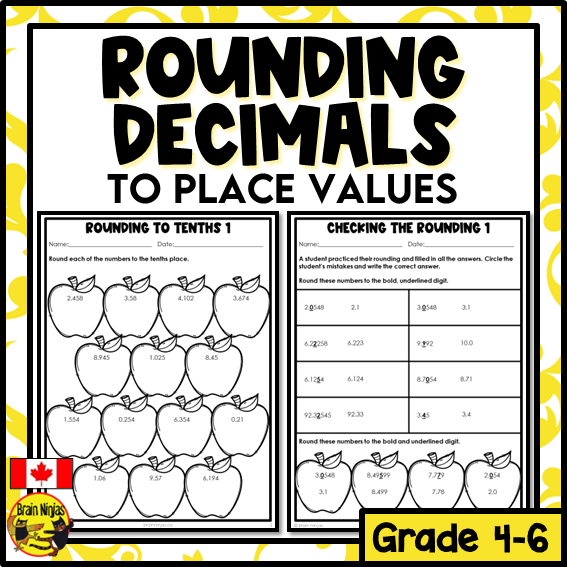 Rounding Decimals Math Worksheets | Paper – brainninjas