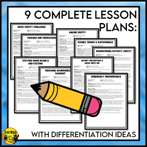 Safety and Responsibility | Health and Wellness Unit | Paper and Digit ...