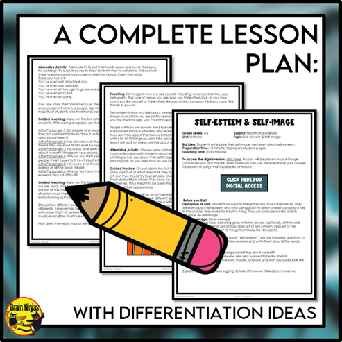 Free Self-Esteem Lesson | Health and Wellness Lesson | Paper and Digit ...