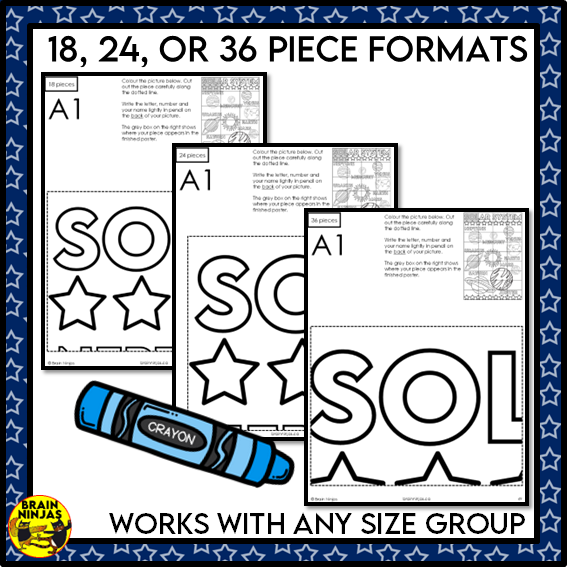 Solar System Collaborative Poster Space Sky Science | Paper and Digita ...