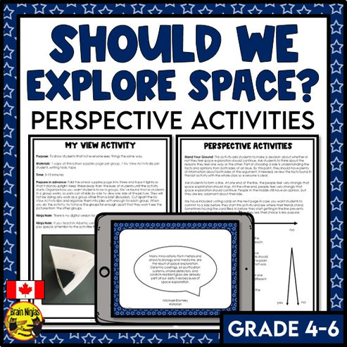 Should We Explore Space? Perspective Activities | Sky Science | Astron ...