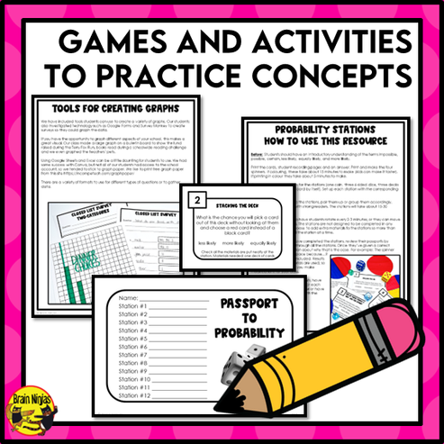 Statistics and Probability Interactive Math Unit | Paper | Grade 5 ...