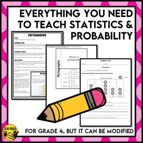Statistics and Probability Interactive Math Unit | Paper | Grade 4 ...