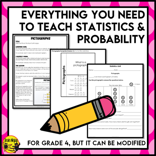 Statistics and Probability Interactive Math Unit | Paper | Grade 4 ...