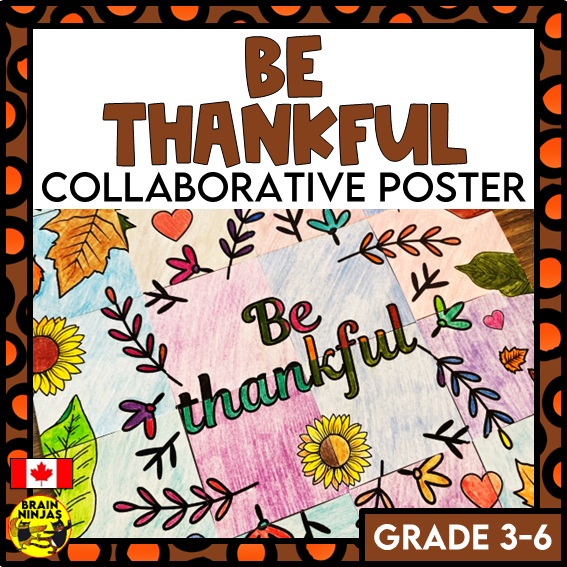 Thanksgiving Collaborative Poster Be Thankful | Paper – brainninjas