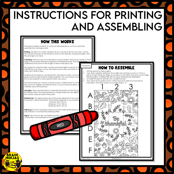 Thanksgiving Collaborative Poster Be Thankful | Paper – brainninjas