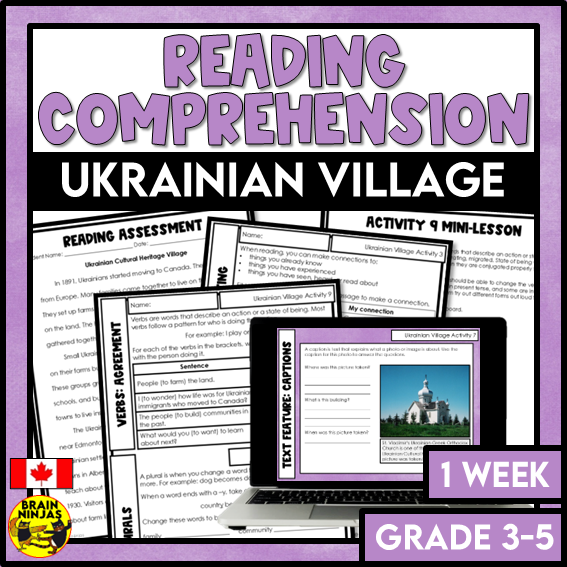 Ukrainian Cultural Heritage Village Reading Comprehension Activities ...