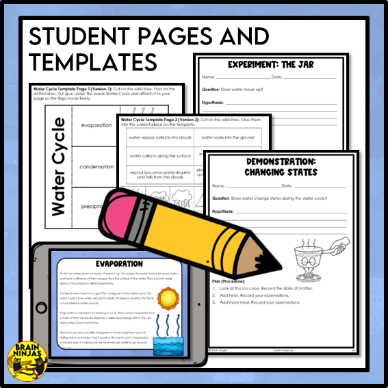 The Water Cycle Lessons and Activities | Paper and Digital – brainninjas