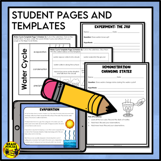 The Water Cycle Lessons and Activities | Paper and Digital – brainninjas