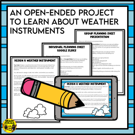 Weather Instruments Lessons and Activities STEM Challenge | Paper and ...