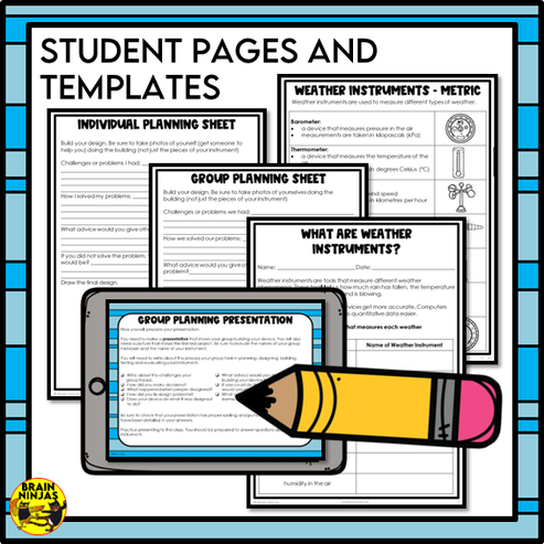 Weather Instruments Lessons and Activities STEM Challenge | Paper and ...
