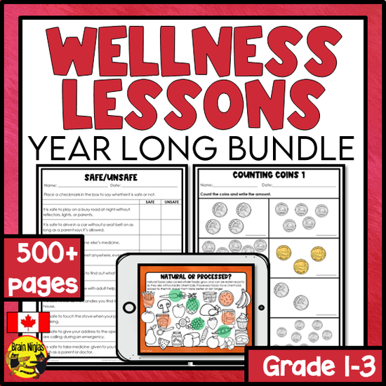 Health and Wellness Full Year Bundle | Paper and Digital | Grade 1 Gra ...