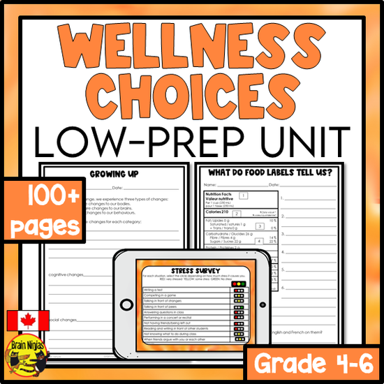 Wellness and Healthy Choices | Health and Wellness Unit | Paper and Di ...