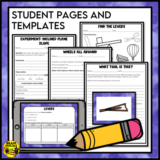 Wheels, Levers and Inclined Planes Lessons and Activities | Paper and ...