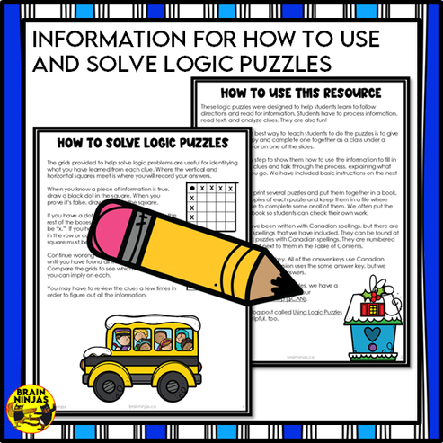 Winter Logic Puzzles | Paper and Digital – brainninjas