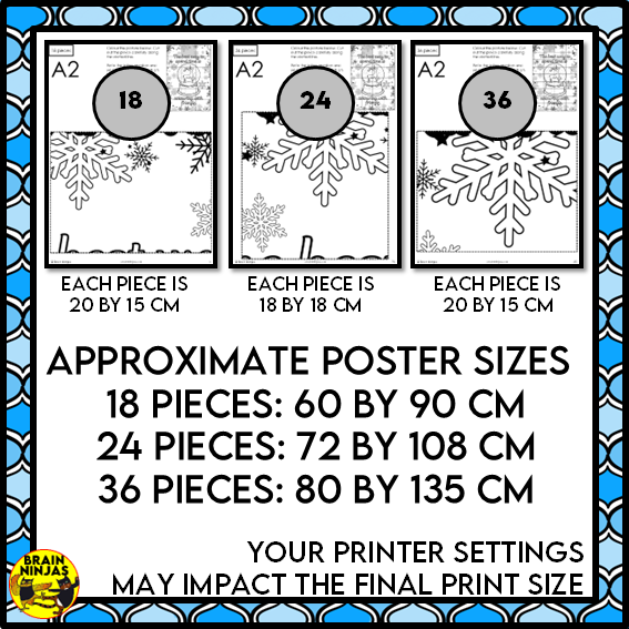 Winter Collaborative Poster for Indoor Recess Christmas | Paper ...