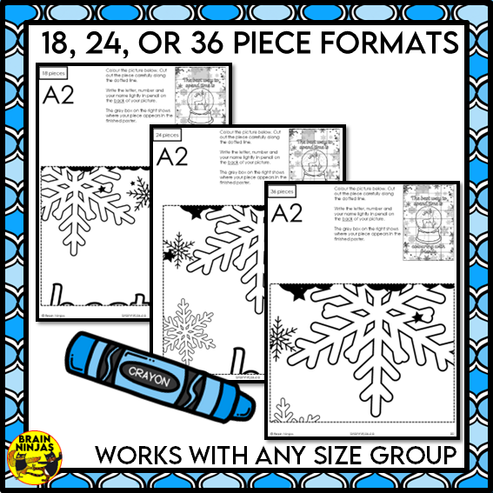Winter Collaborative Poster for Indoor Recess Christmas | Paper ...