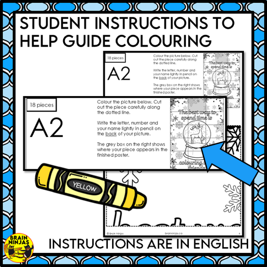 Winter Collaborative Poster for Indoor Recess Christmas | Paper ...