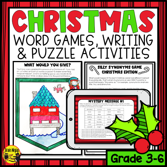 Christmas Puzzle Activities | Paper and Digital – brainninjas