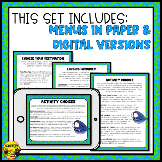 Decimal Operations Activity | Monster Field Trip | Paper and Digital ...