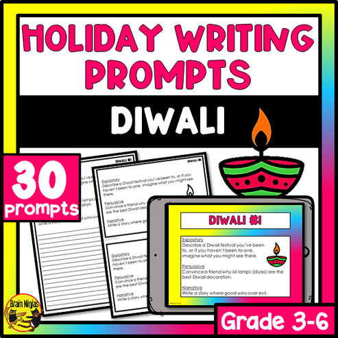 Diwali Writing Prompts | Paper and Digital – brainninjas