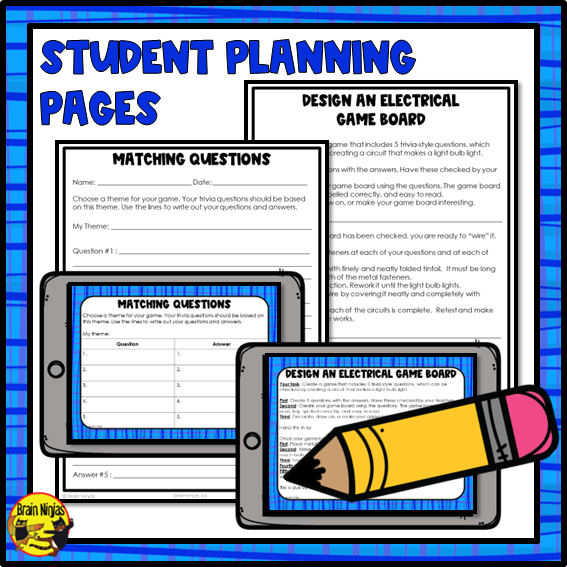 Electricity STEM Challenge | Design an Electrical Game Board | Paper a ...