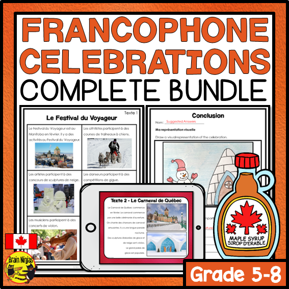 Francophone Celebrations in Canada | Bundle | Paper and Digital ...