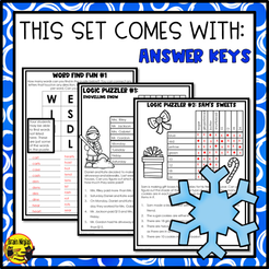 Free Winter and Christmas Word Games, Puzzles, and Writing Prompts | P ...
