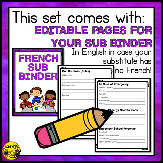 French Class Emergency Sub Plans | Paper | Grade 4 Grade 5 Grade 6 ...