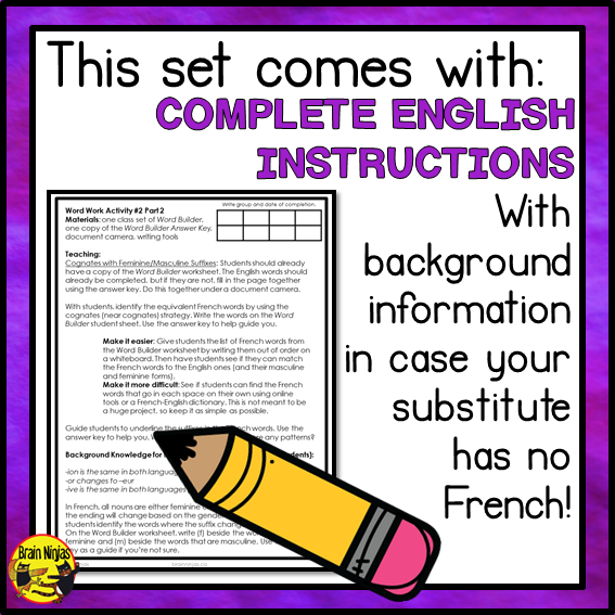 French Class Emergency Sub Plans | Paper | Grade 4 Grade 5 Grade 6 ...