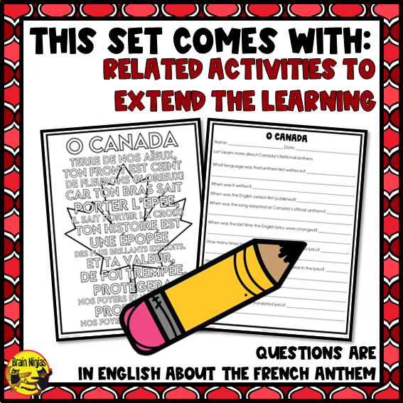 O Canada Collaborative Poster in French | Paper – brainninjas
