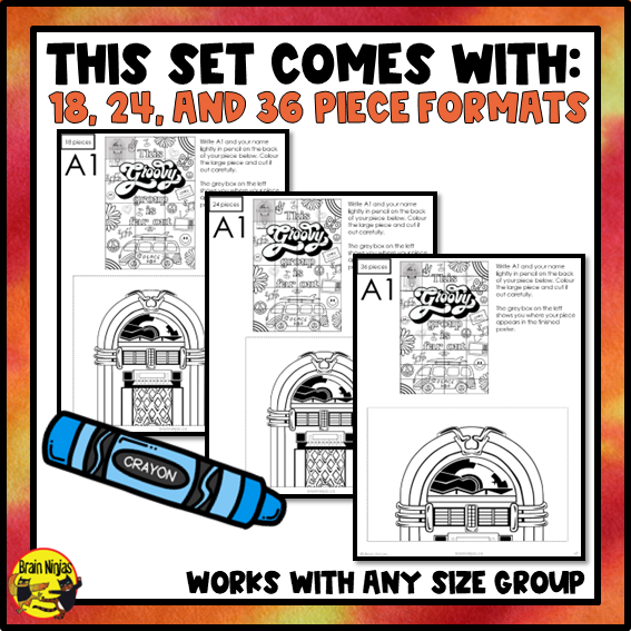 Groovy Back to School Collaborative Poster | Paper – brainninjas