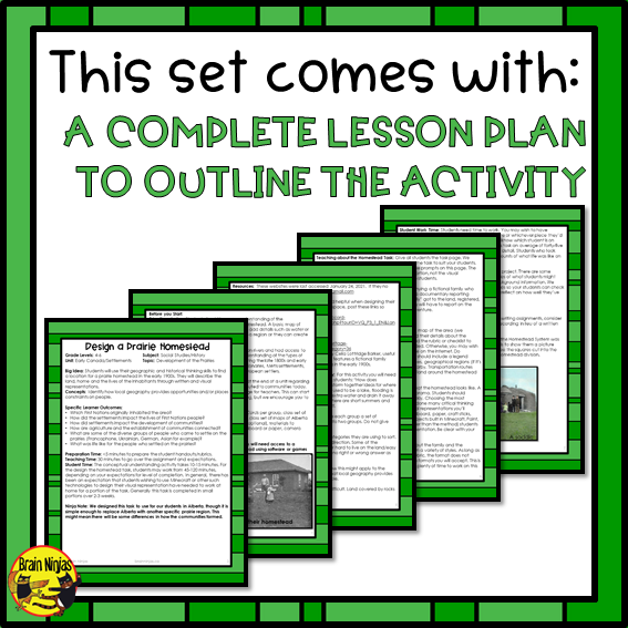 Design A Prairie Homestead | Project Based Learning | Paper – brainninjas