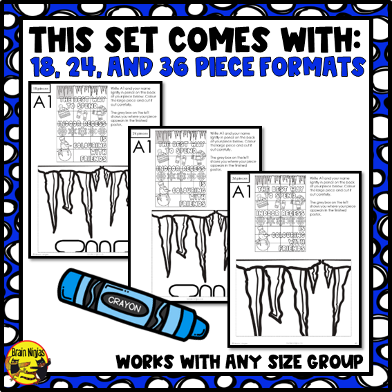 Winter Collaborative Poster | Paper | Indoor Recess | Snowy Day ...