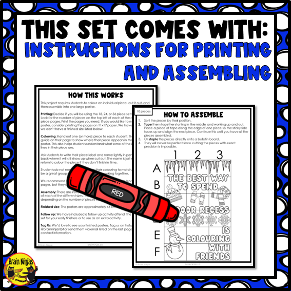 Winter Collaborative Poster | Paper | Indoor Recess | Snowy Day ...