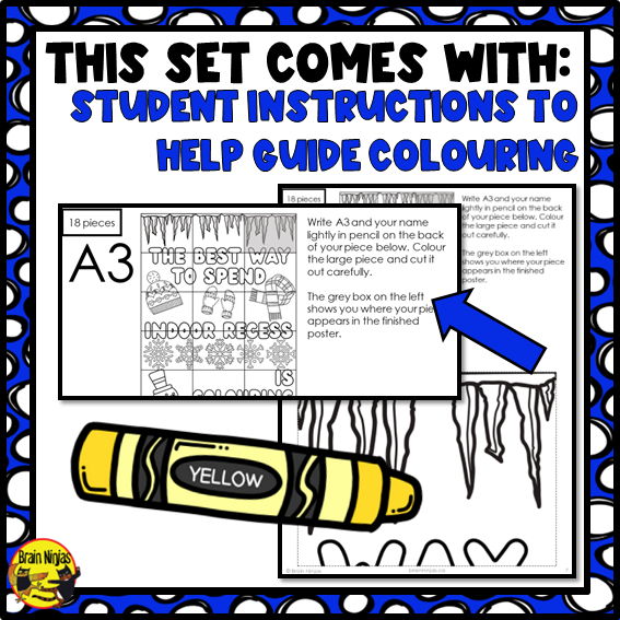 Winter Collaborative Poster | Paper | Indoor Recess | Snowy Day ...