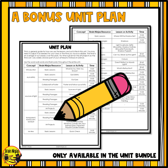 Light and Shadow Unit | Bundle | Paper and Digital – brainninjas