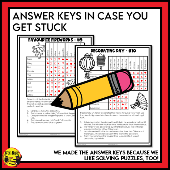 Lunar New Year Logic Puzzles | Paper and Digital – brainninjas