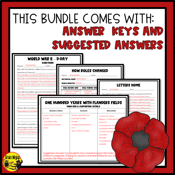 Remembrance Day Bundle | Paper and Digital – brainninjas