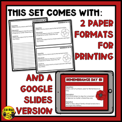 Remembrance Day Writing Prompts | Paper and Digital – brainninjas